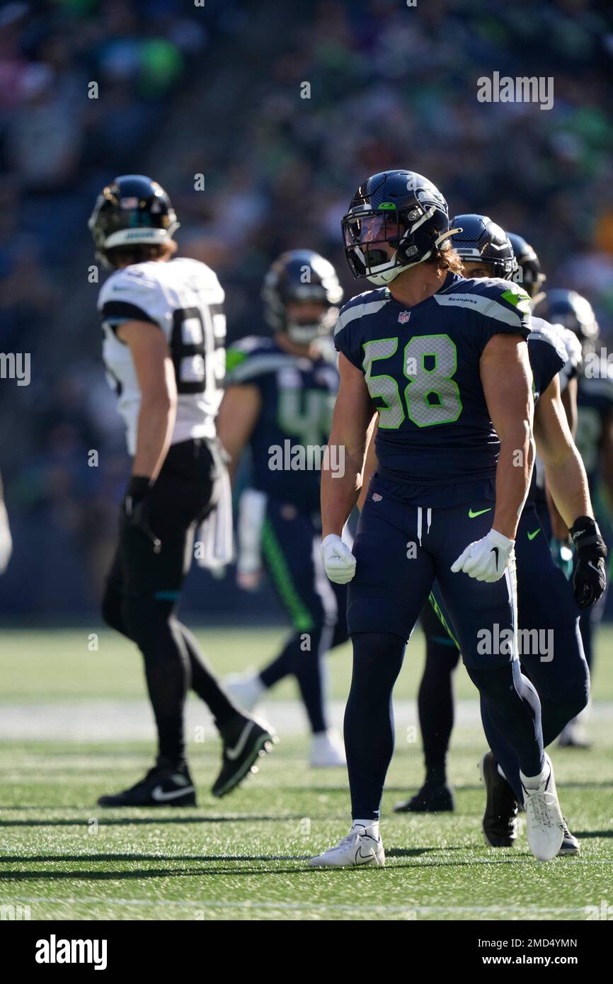 Seattle Seahawks linebacker Tanner Muse (58) during an NFL football ...