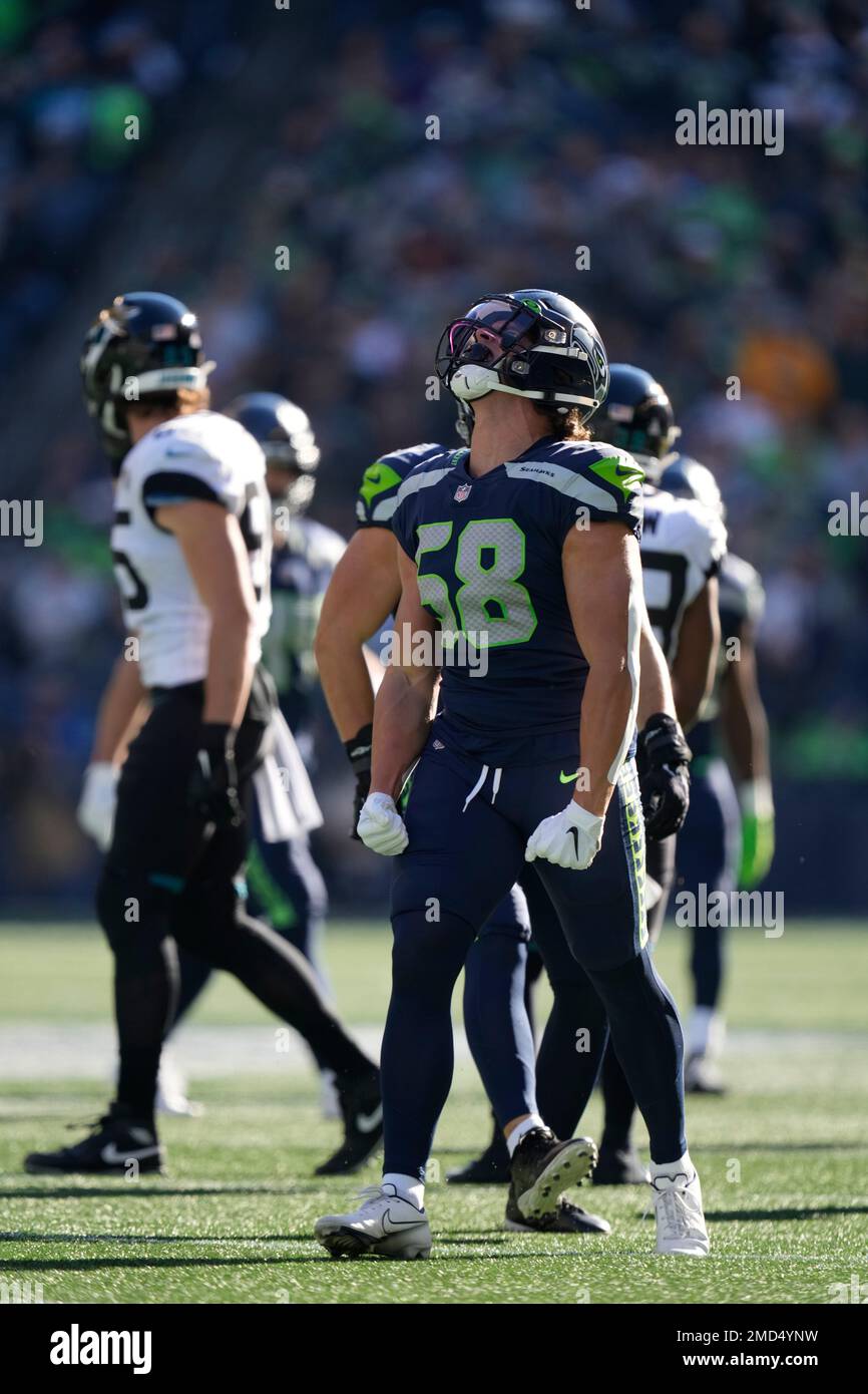 Seattle Seahawks linebacker Tanner Muse (58) during an NFL football ...