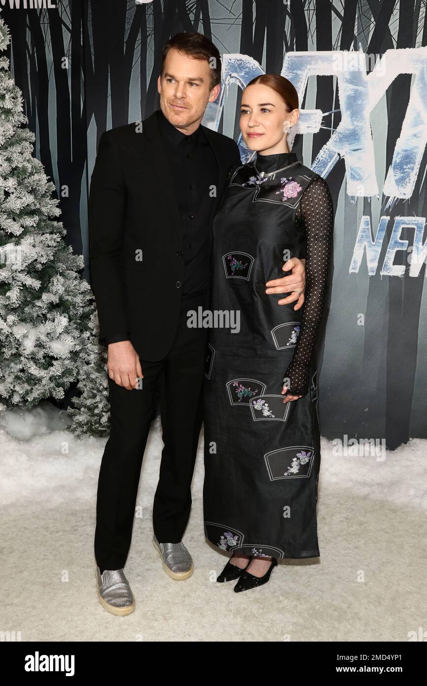 Actor Michael C. Hall, left, and his wife, writer Morgan Macgregor ...