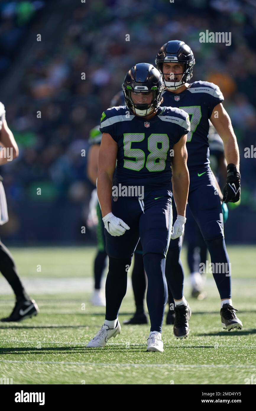 Seattle Seahawks linebacker Tanner Muse (58) during an NFL football ...