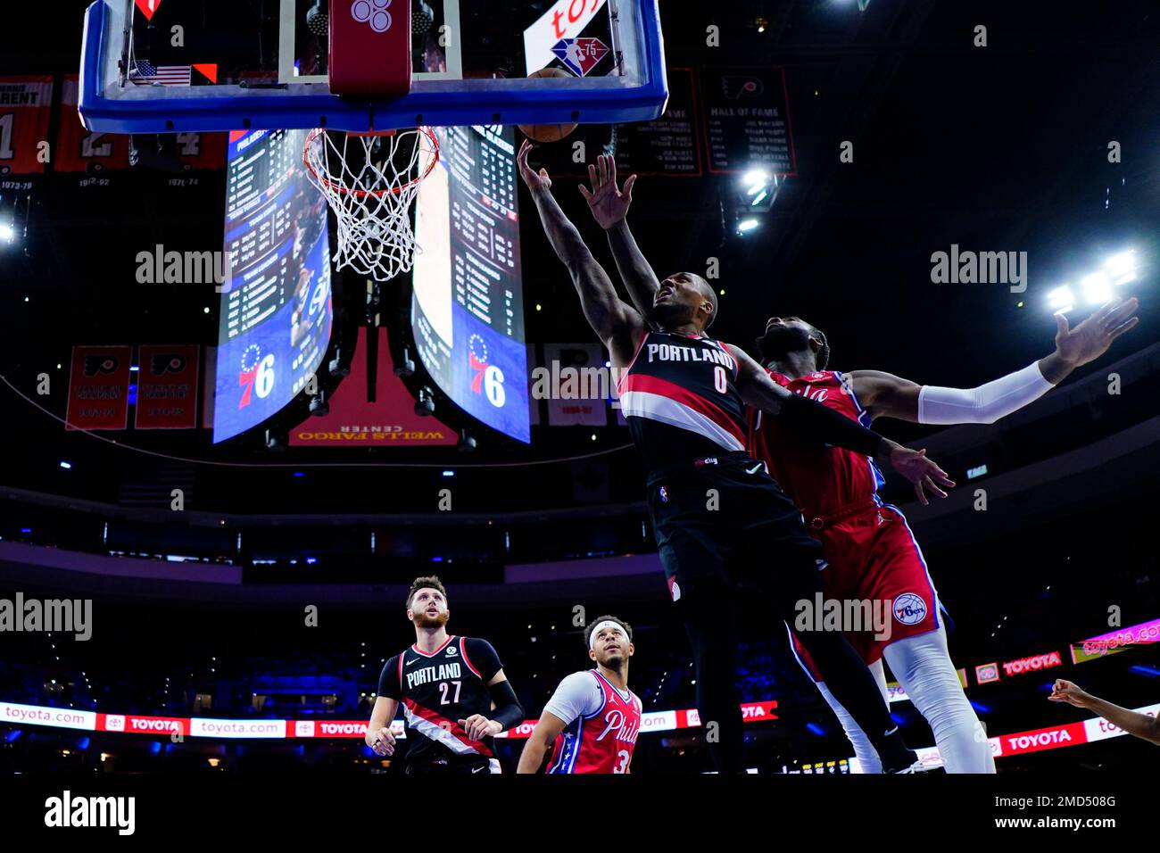 Portland Trail Blazers' Damian Lillard plays during an NBA basketball ...