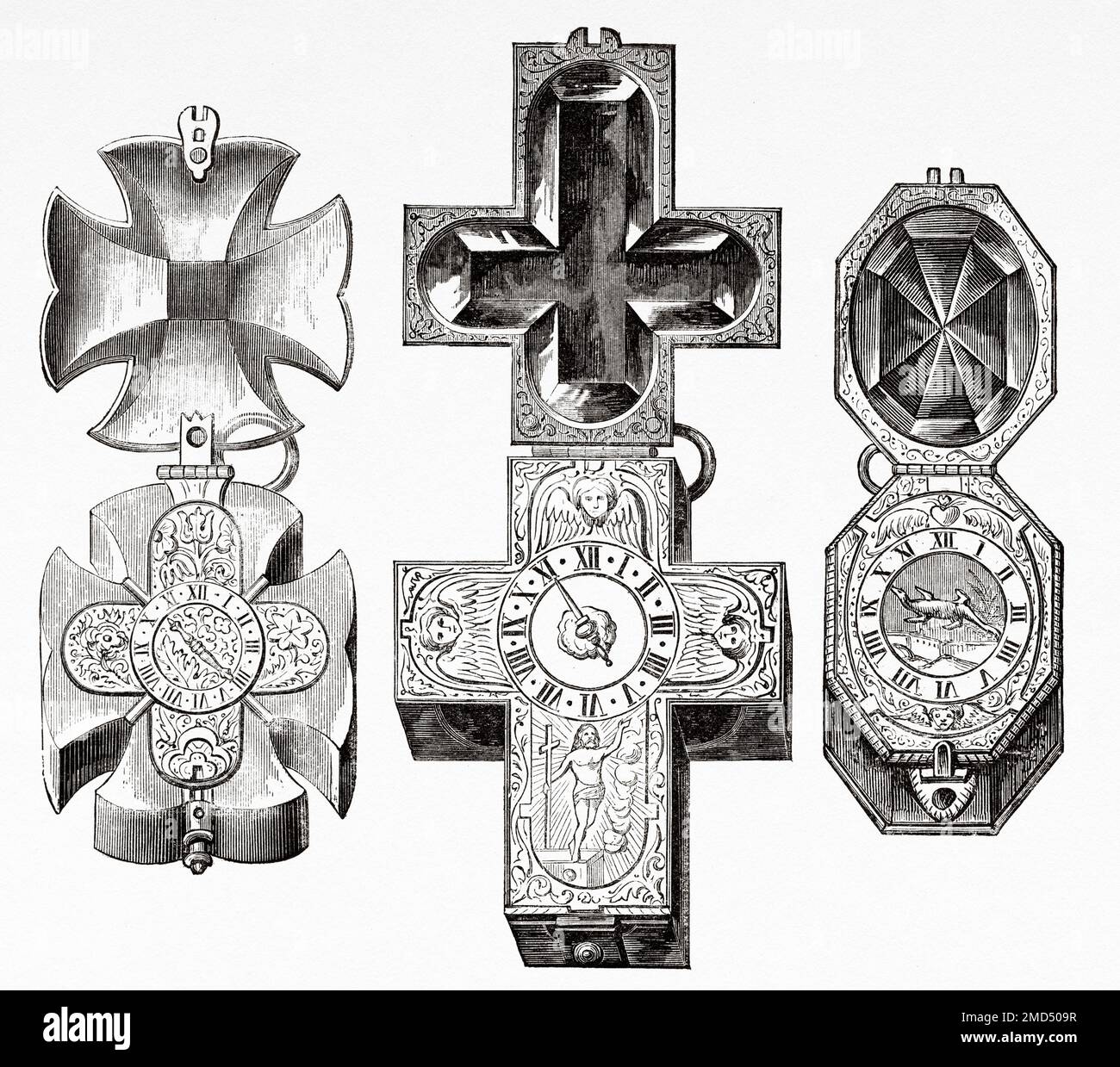 Ancient clock 16th century Cut Out Stock Images & Pictures - Alamy