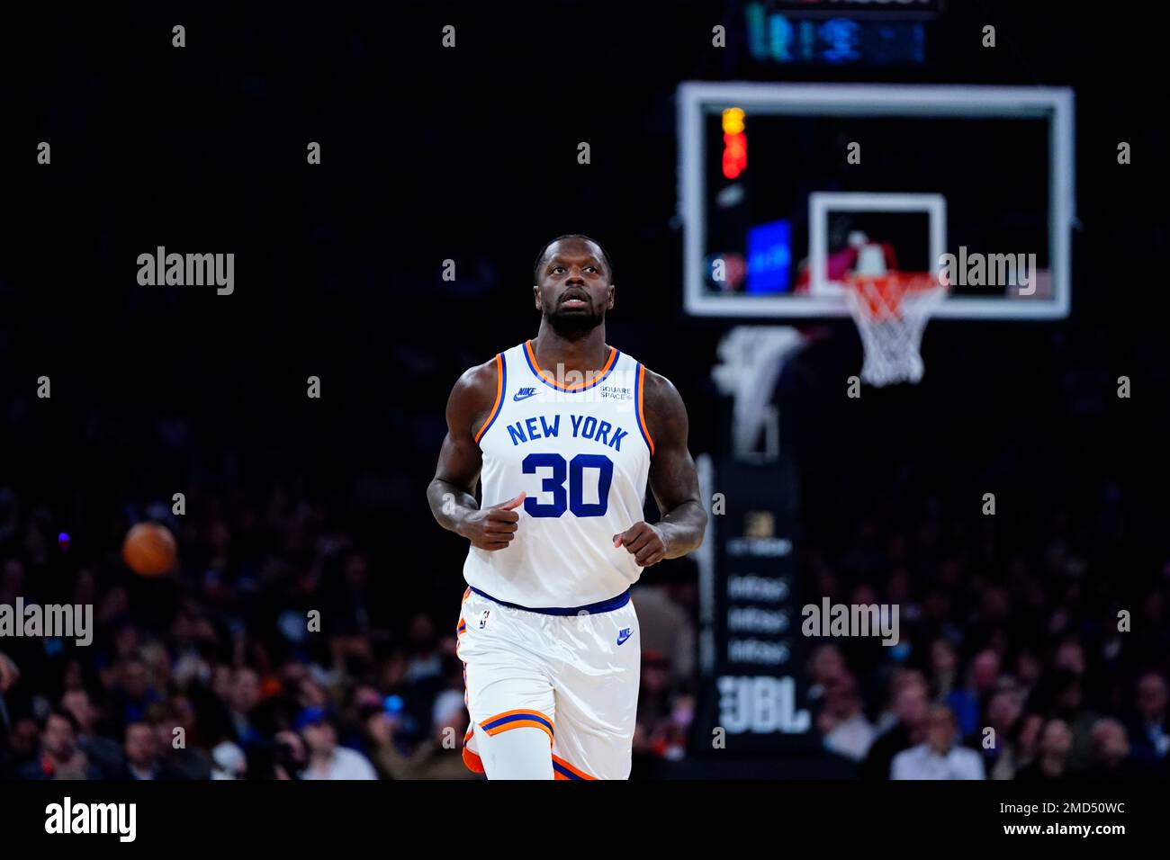 New York Knicks' Julius Randle (30) during the first half of an NBA ...