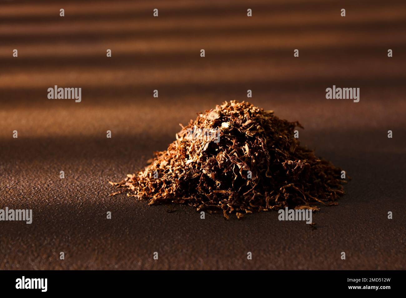 Tobacco texture. High quality dry cut tobacco big leaf, macro close up ...