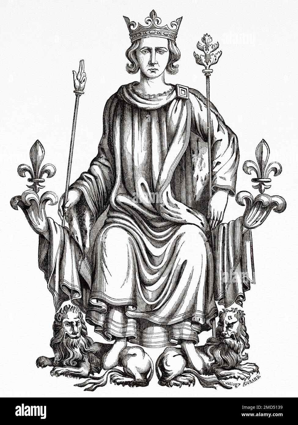 King Charles VI of France (1369-1422) on his throne, France. The Arts ...