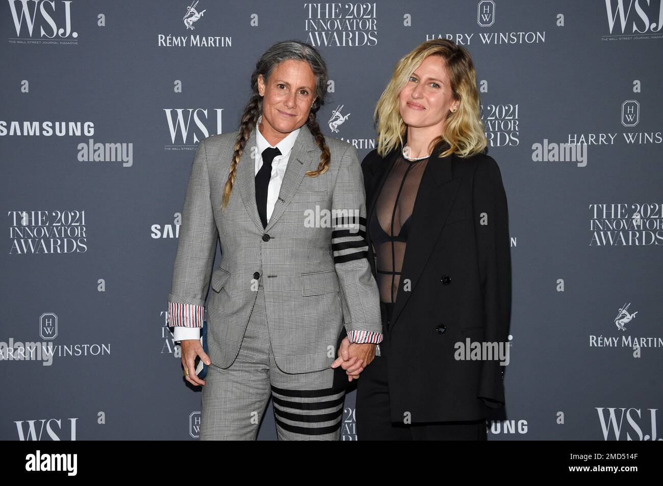 Artist Cass Bird, left, and wife Ali Bird attend the WSJ. Magazine ...