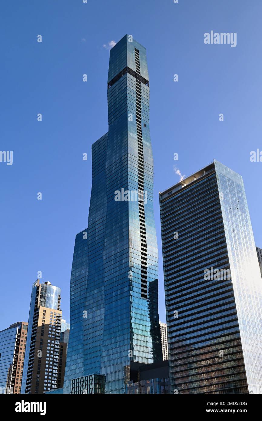 Chicago, Illinois, USA. The St. Regis Chicago, formerly Wanda Vista Tower and also known as ...