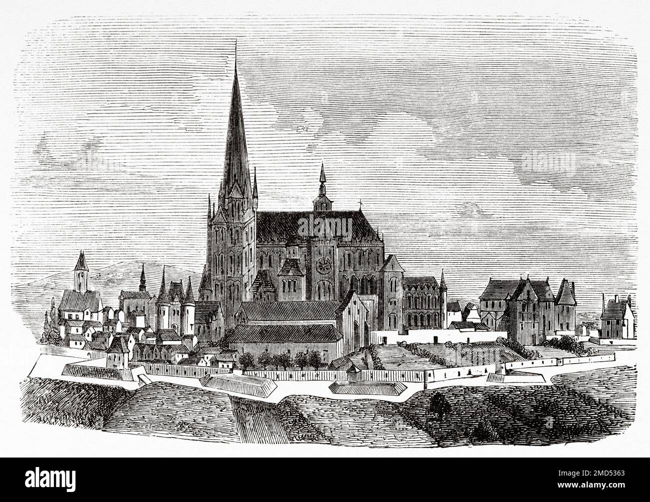 Royal basilica of Saint-Denis. Old Basilica of Saint-Denis is a large ...