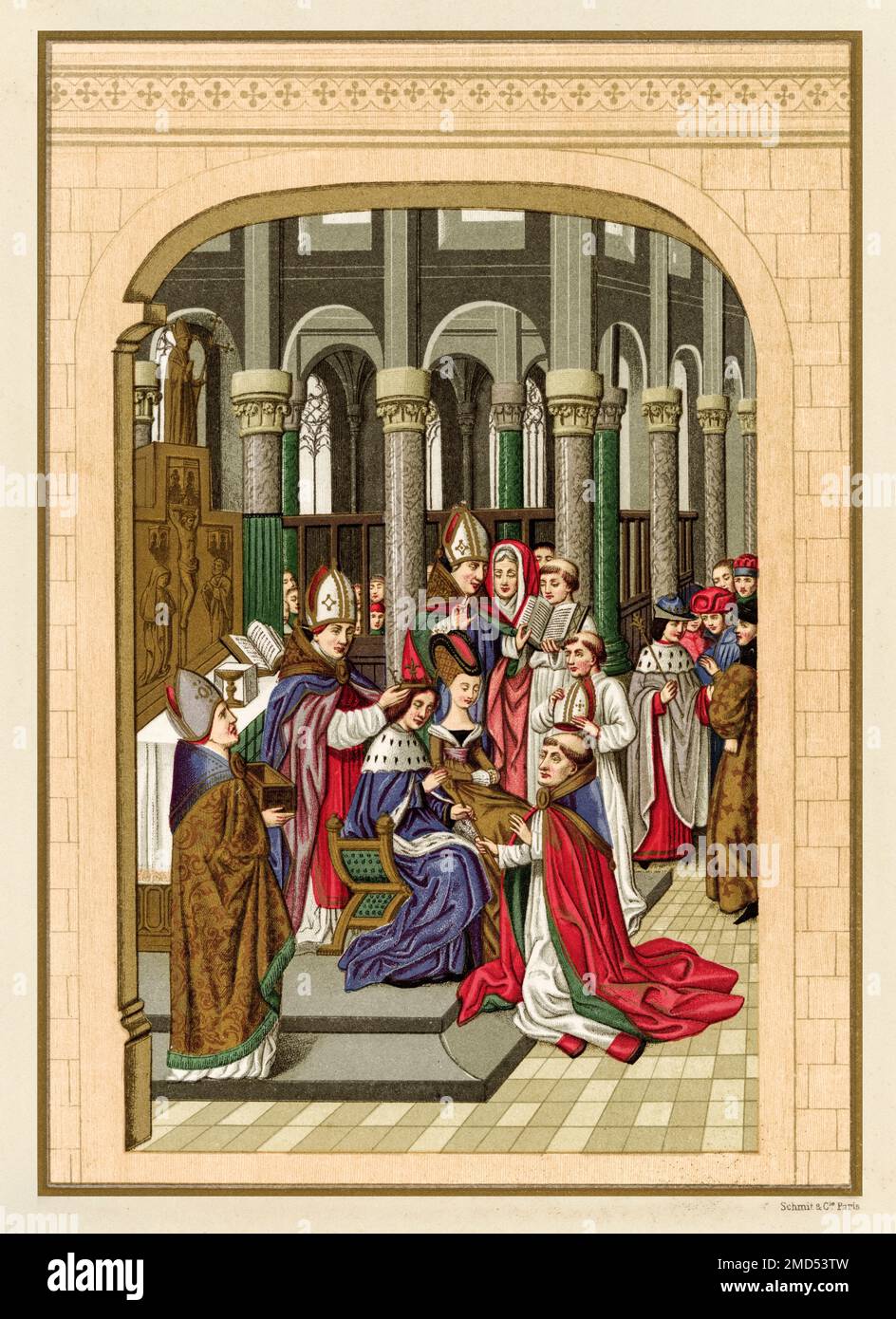 Coronation of Charles V King of France, 14th century. The Arts of the Middle Ages and at the ...