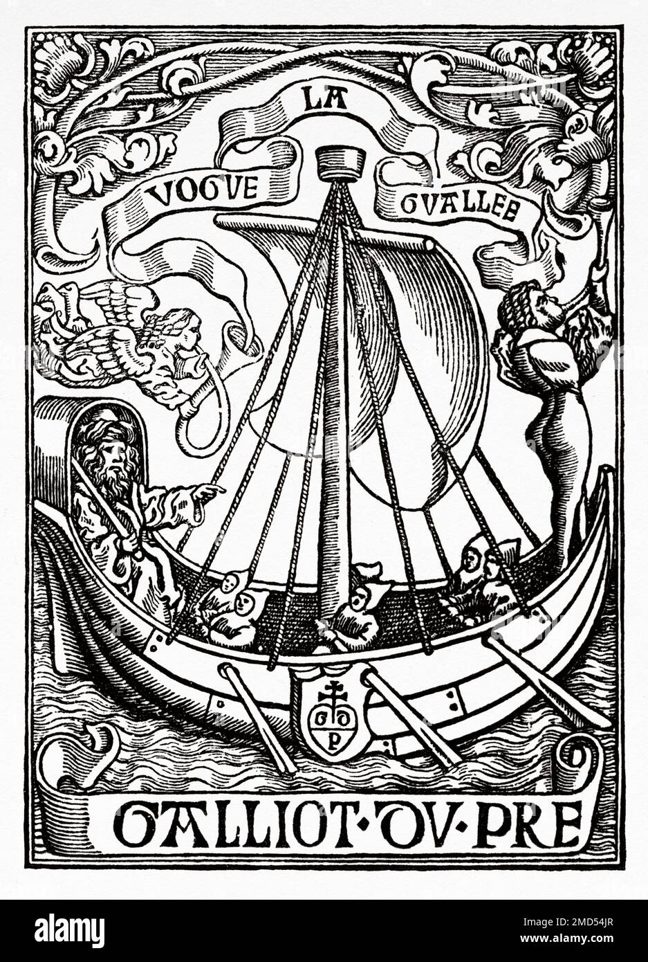 Marque de Galliot du Pre, libraire a Paris 1531, France. The Arts of ...