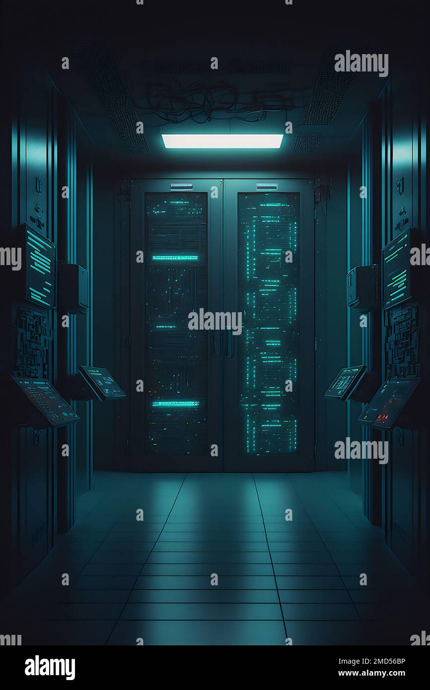 Futuristic Computer Room