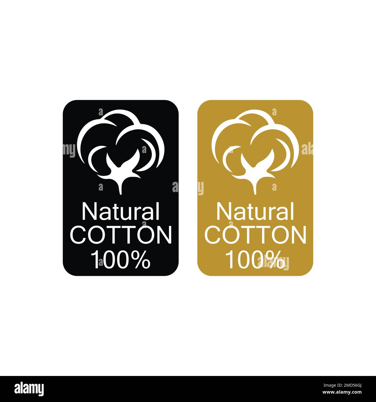 100% cotton icon.Natural organic cotton, pure cotton vector labels.logo ...