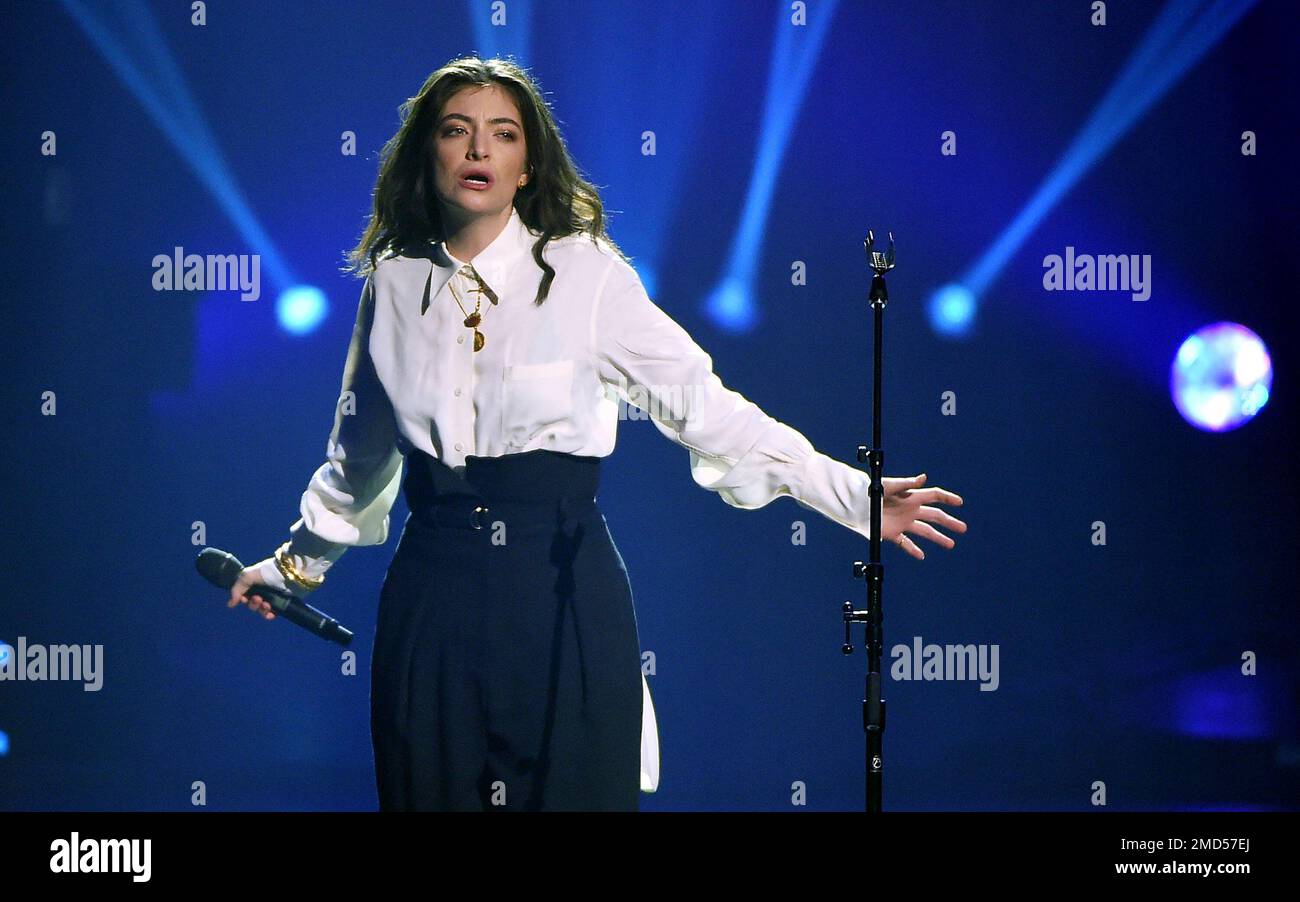 FILE - Lorde performs at the MusiCares Person of the Year tribute ...