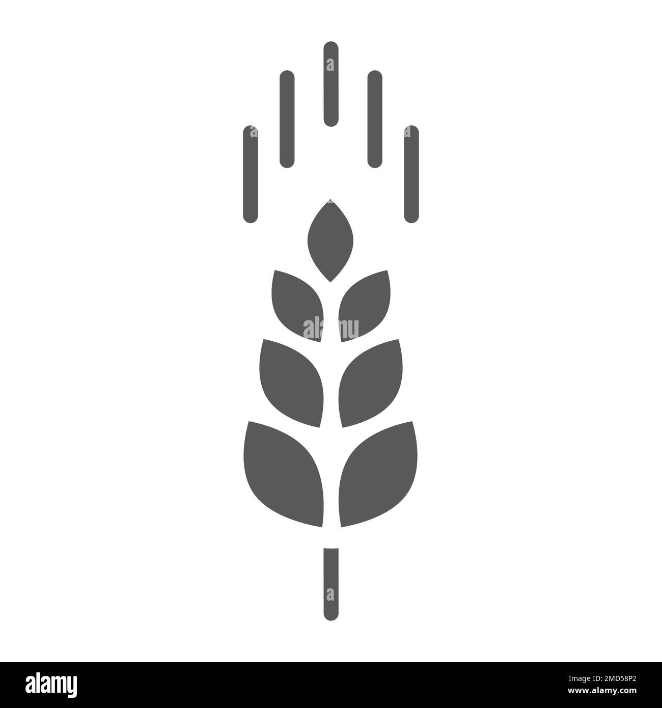 Wheat ear glyph icon, farming and agriculture, grain sign vector ...