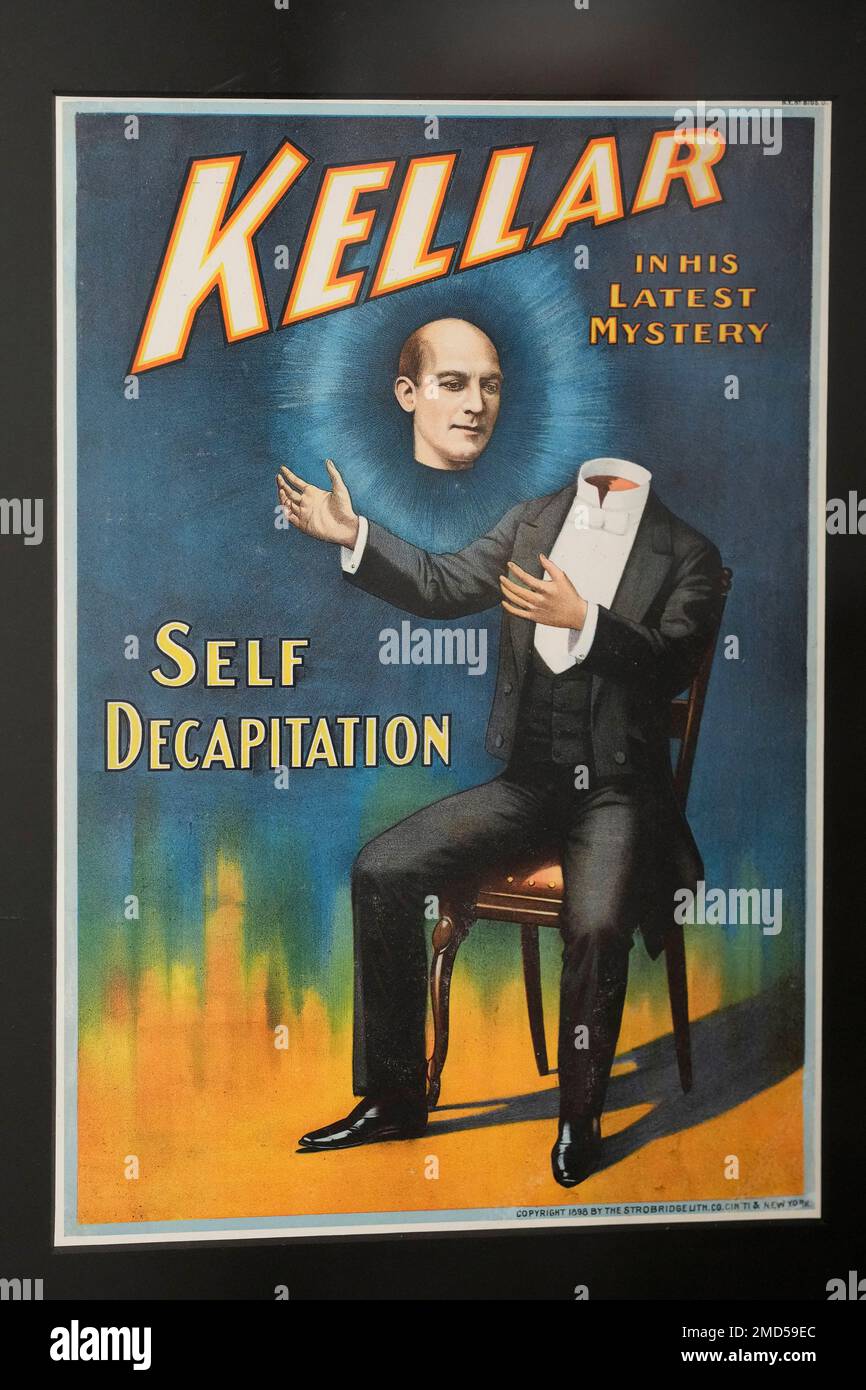 A lithograph window card featuring Kellar the Magician, from the Ricky ...