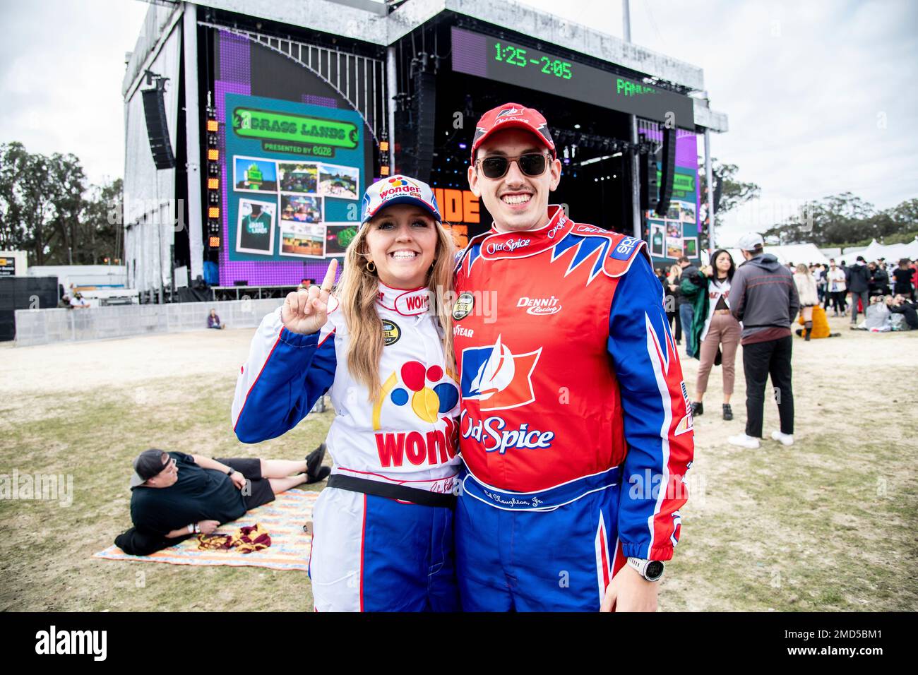 Festival goers in Halloween costumes are seen at the Outside Lands ...