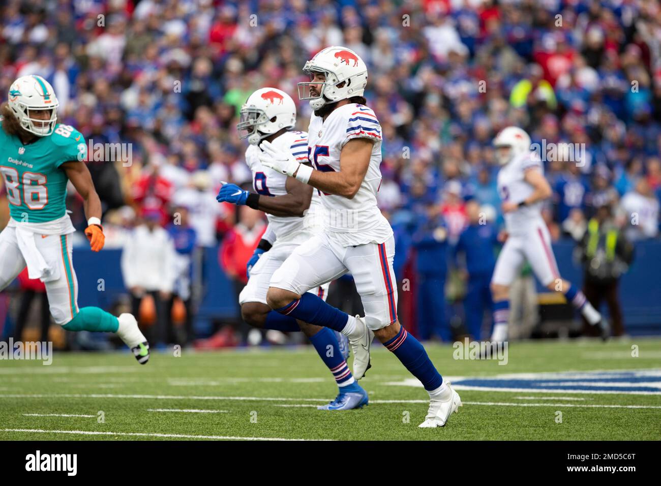 Buffalo Bills wide receiver Jake Kumerow (15) covers a kickoff during ...