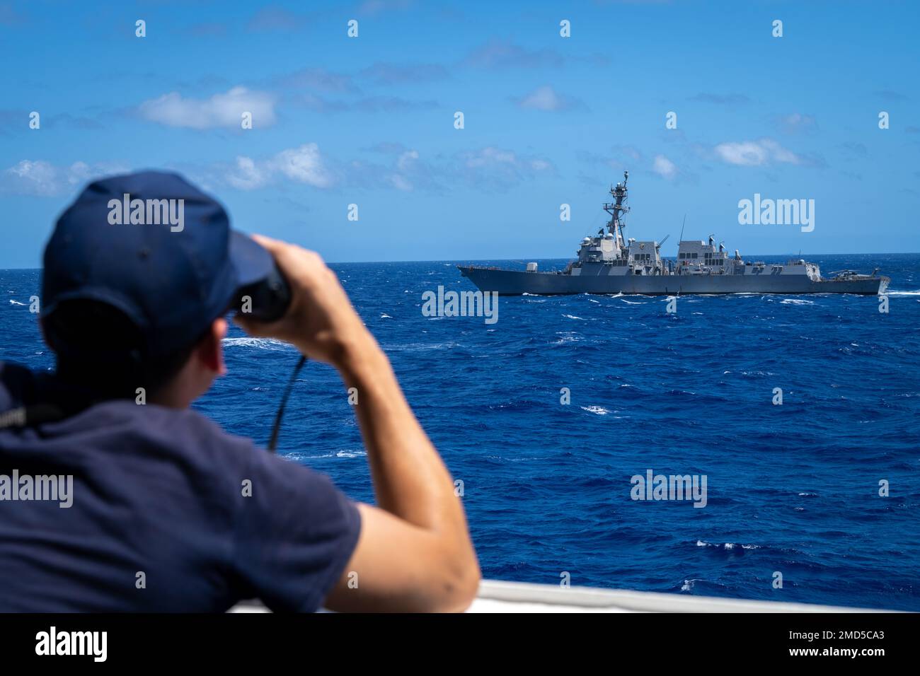 220713-G-LB555-840 PACIFIC OCEAN (July 13, 2022) U.S. Coast Guard crew ...