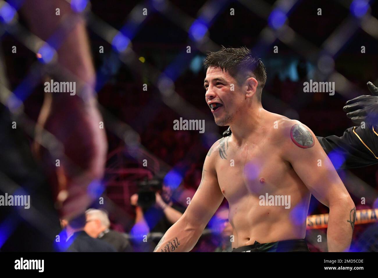 RIO DE JANEIRO, RJ - JANUARY 22: Brandon Moreno celebrates his victory ...