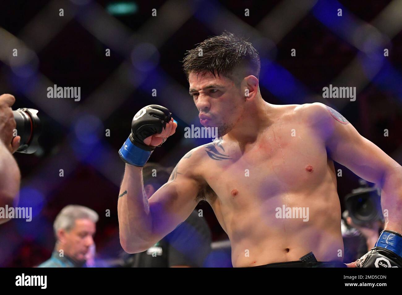RIO DE JANEIRO, RJ - JANUARY 22: Brandon Moreno celebrates his victory ...