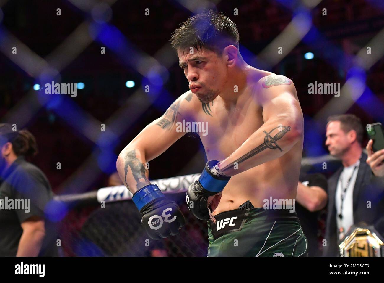 RIO DE JANEIRO, RJ - JANUARY 22: Brandon Moreno celebrates his victory ...