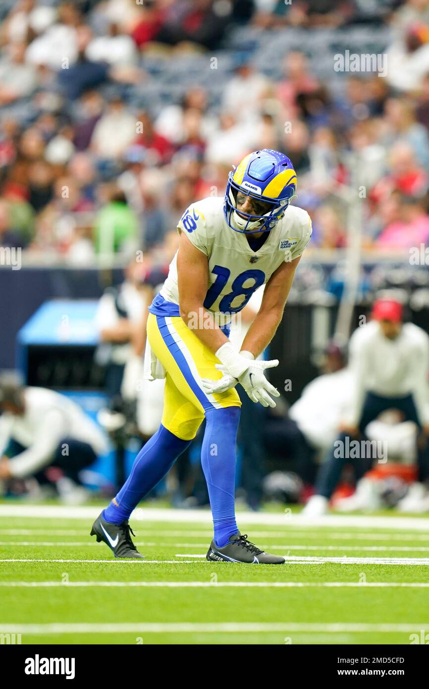 Los Angeles Rams wide receiver Ben Skowronek (18) lines up for the snap ...