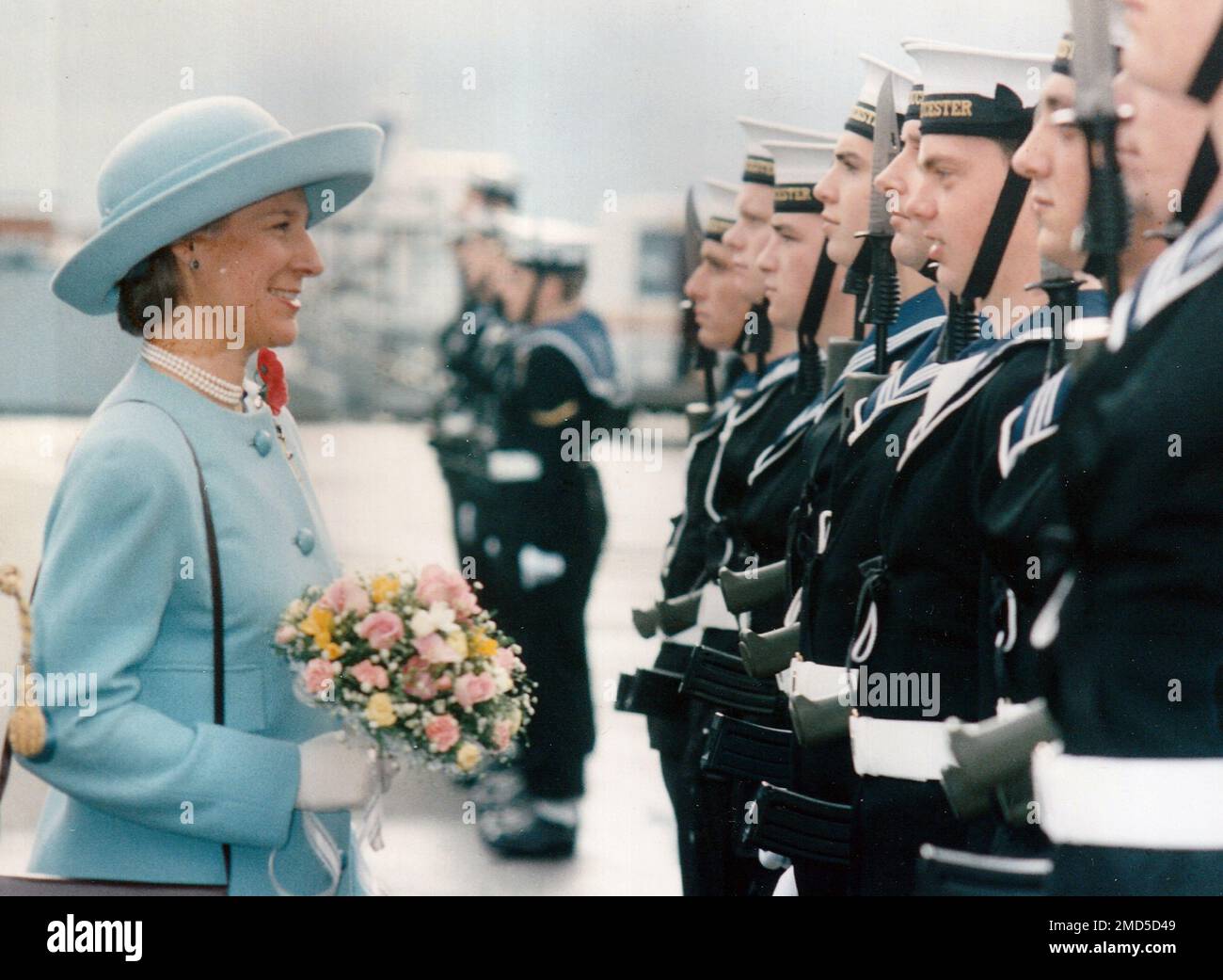THE DUCHESS OF GLOUCESTER VISITS HMS GLOUCESTER AT PORTSMOUTH NAVAL ...