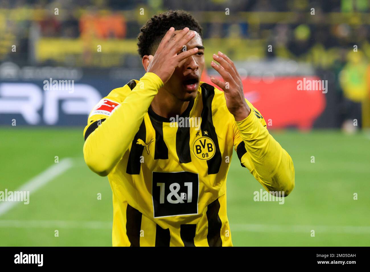 Jude BELLINGHAM (DO) is angry about a referee decision, frustrated ...