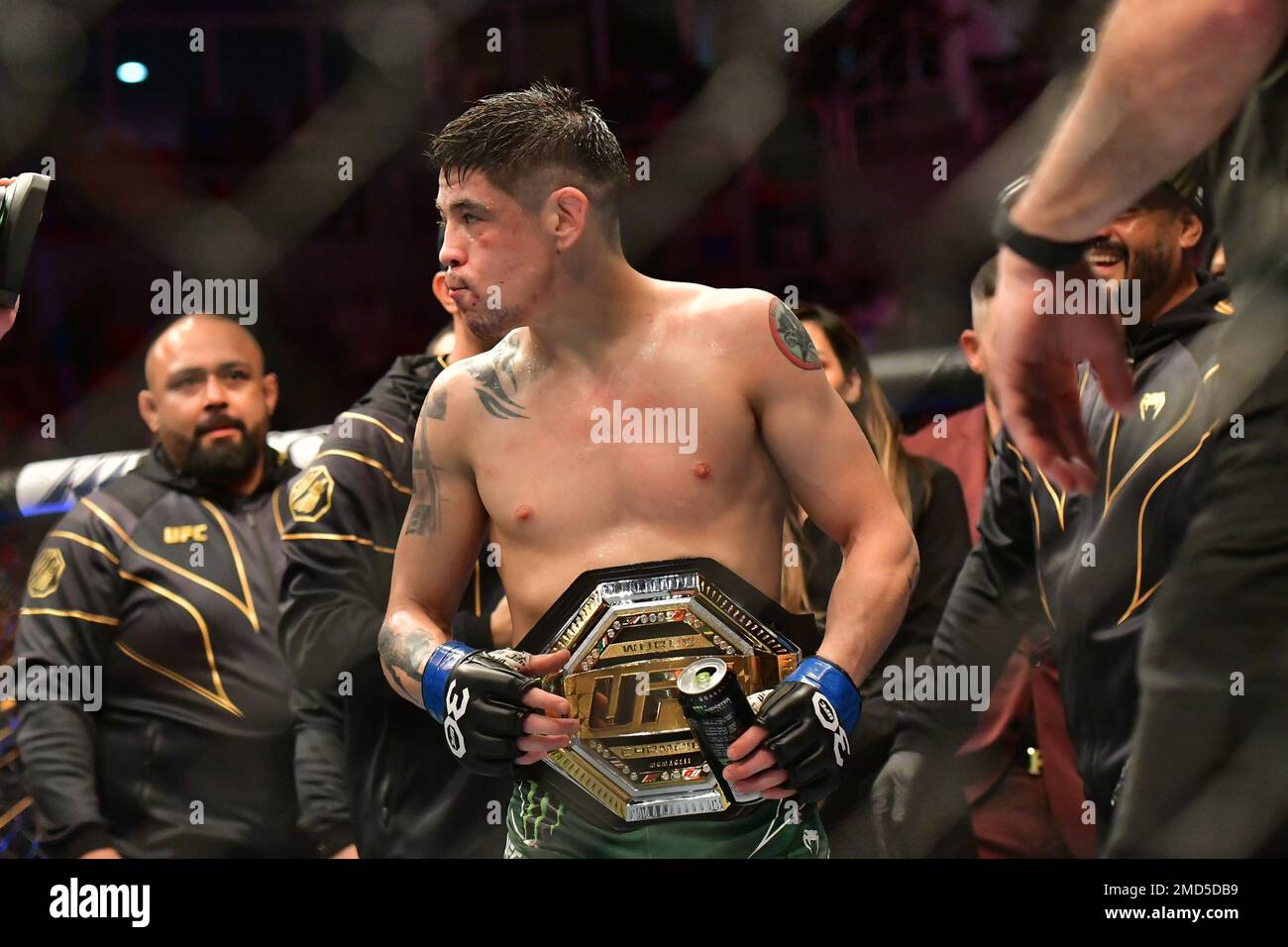 RIO DE JANEIRO, RJ - JANUARY 22: Brandon Moreno celebrates his victory ...