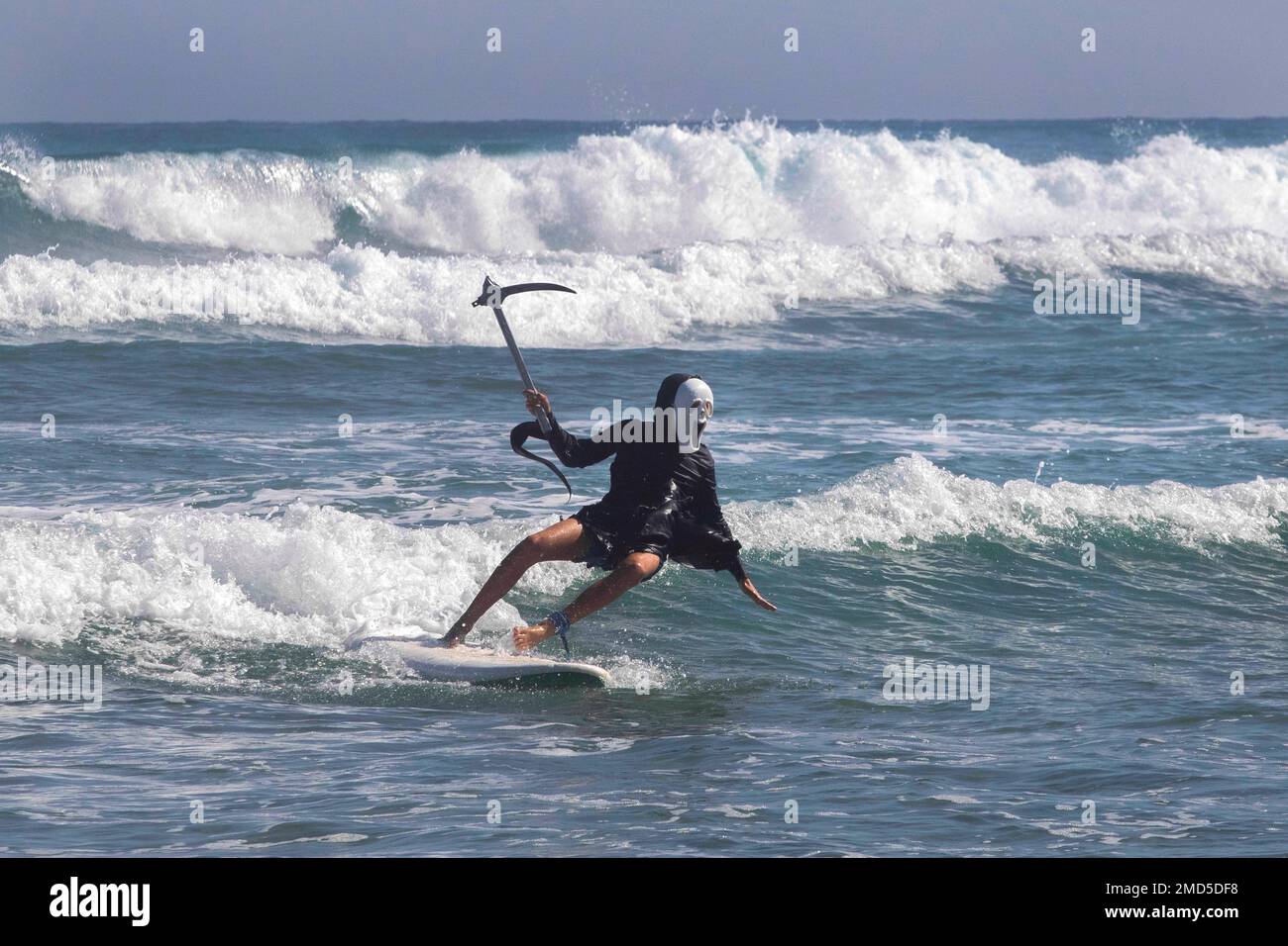 Esteban Berube, 12, competes dressed as the grim reaper during the ...