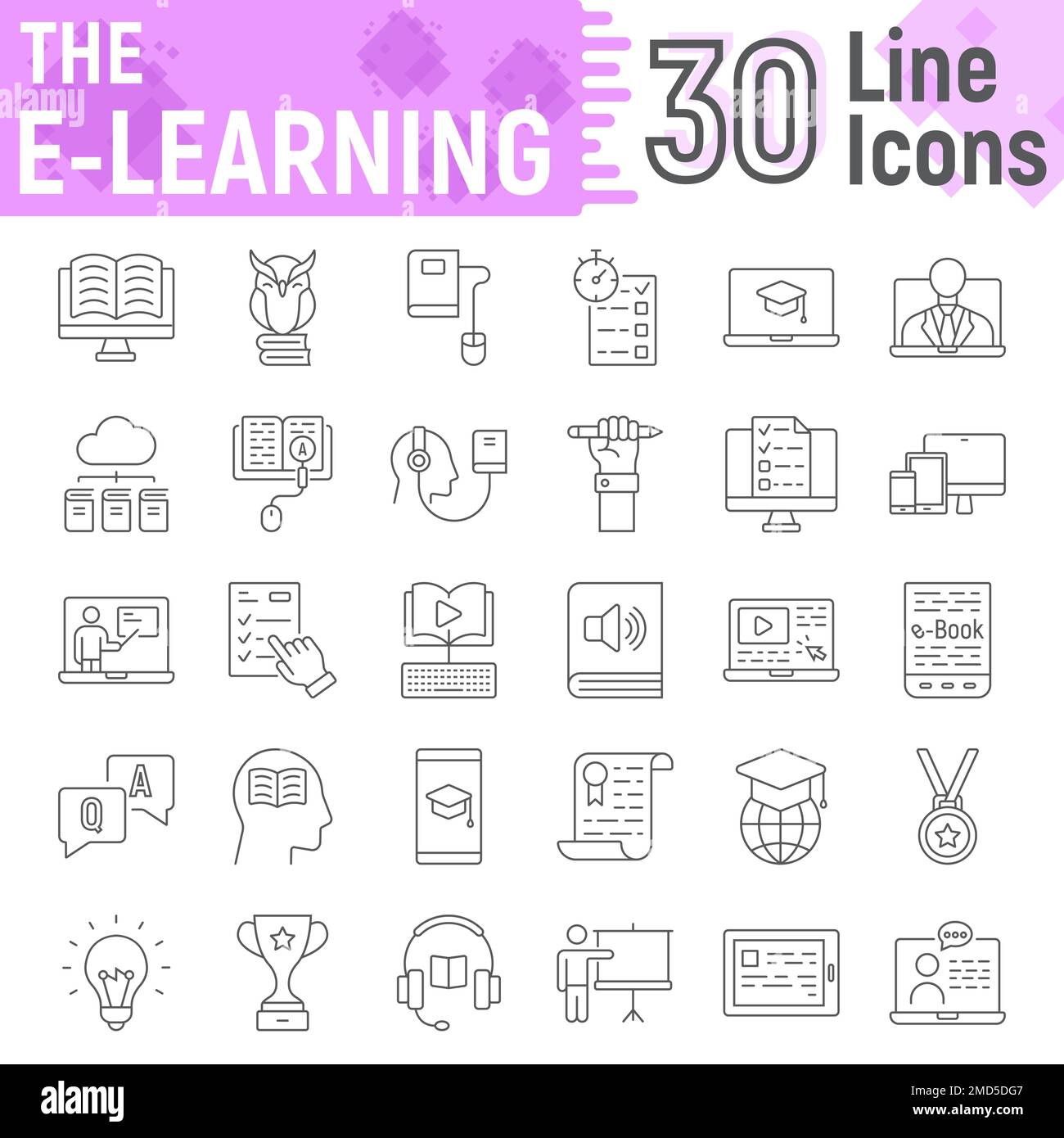 Student video conference e learning Stock Vector Images - Alamy