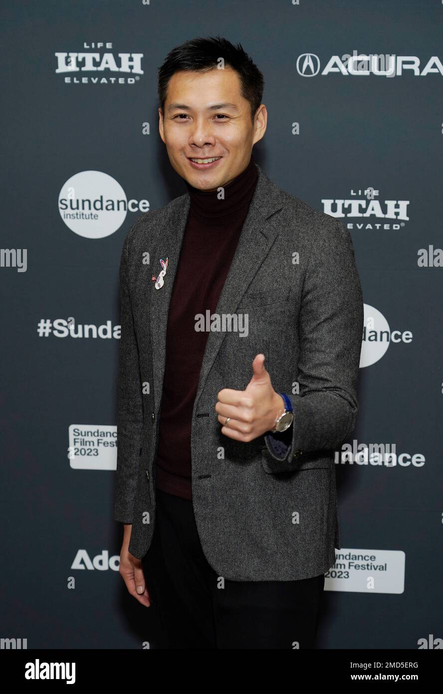 Director Anthony Chen poses at the premiere of the film "Drift" at the ...
