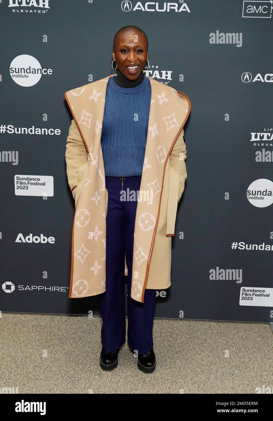 Cynthia Erivo poses at the premiere of the film "Drift" at the 2023 ...