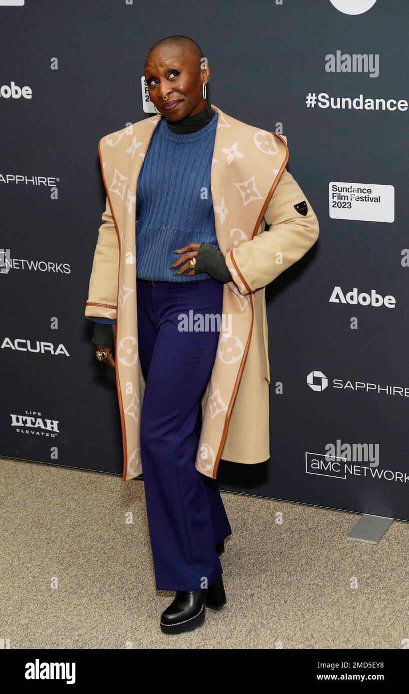 Cynthia Erivo poses at the premiere of the film "Drift" at the 2023 ...