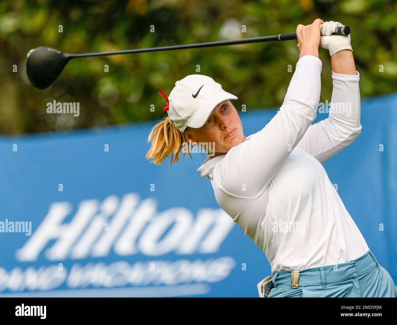 Orlando, FL, USA. 22nd Jan, 2023. Maja Stark of Sweden on the 1st tee ...