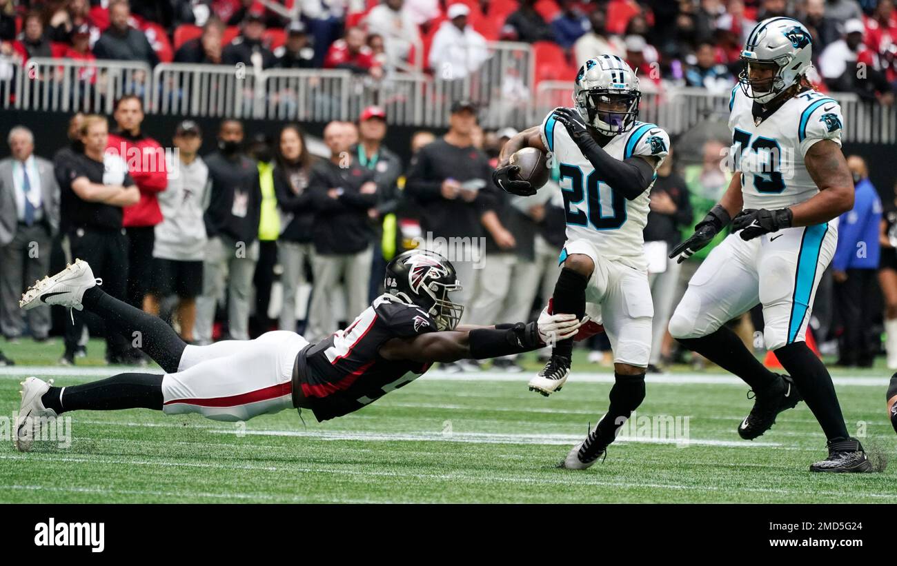 Carolina Panthers running back Rodney Smith (20) runs against Atlanta ...