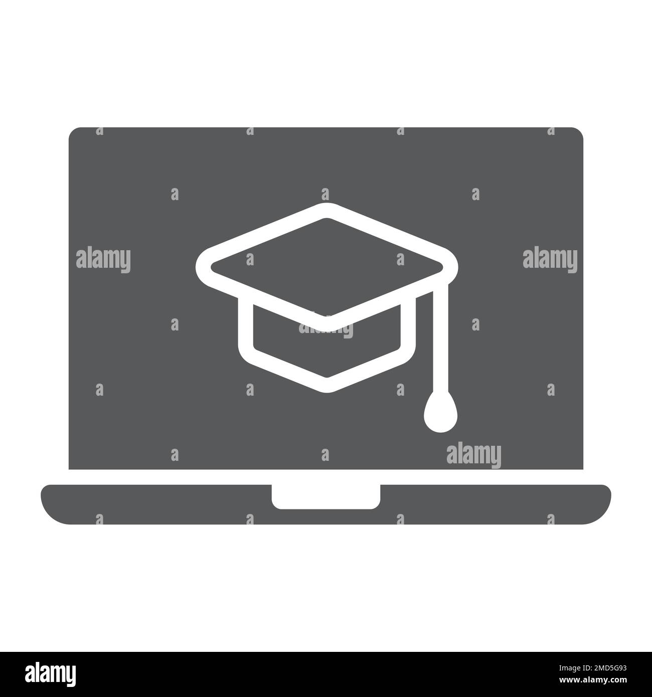 Online Course glyph icon, e learning and education, distance learn sign ...