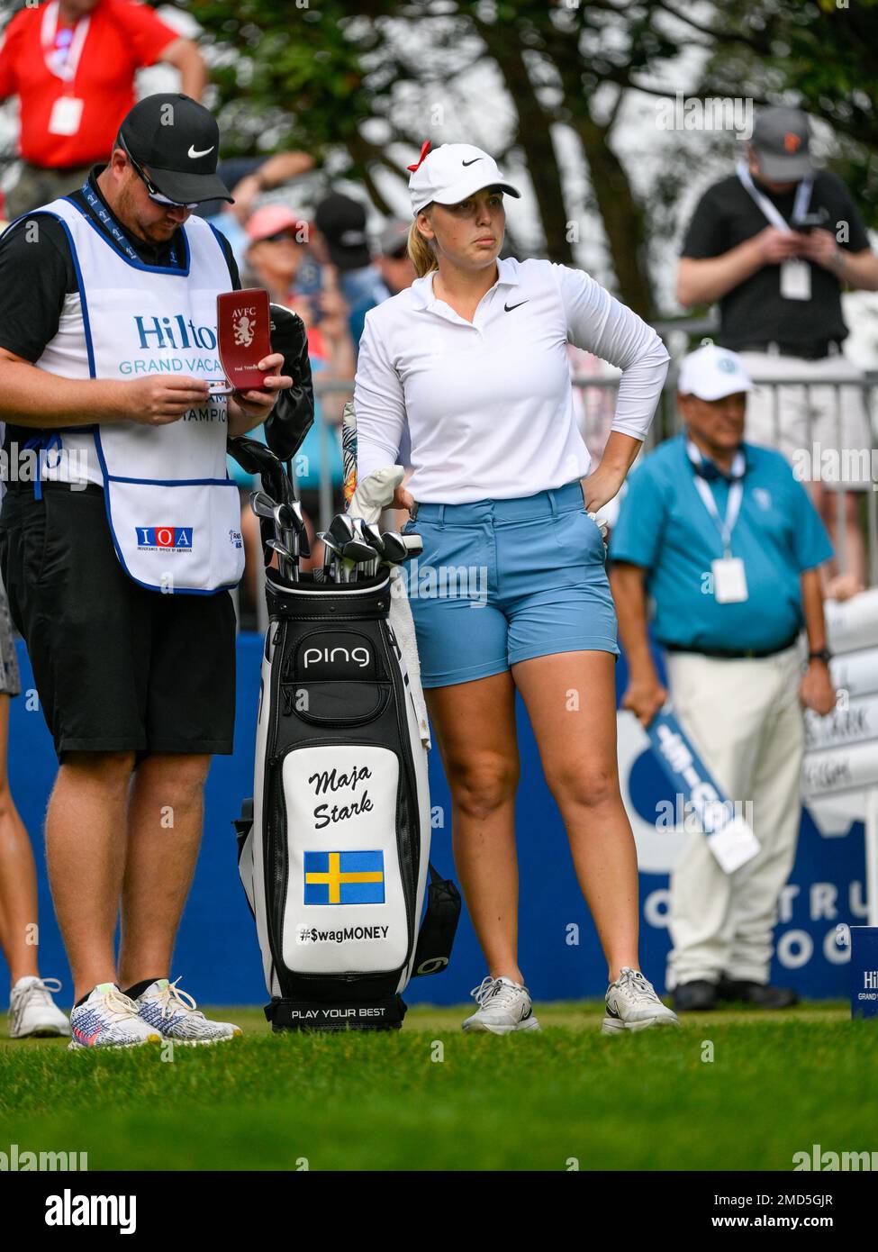 Orlando, FL, USA. 22nd Jan, 2023. Maja Stark of Sweden prepares to ...