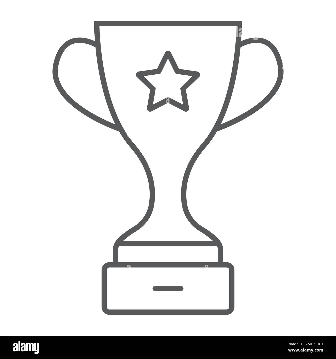 Champion cup award thin line icon, trophy and winner, victory sign ...