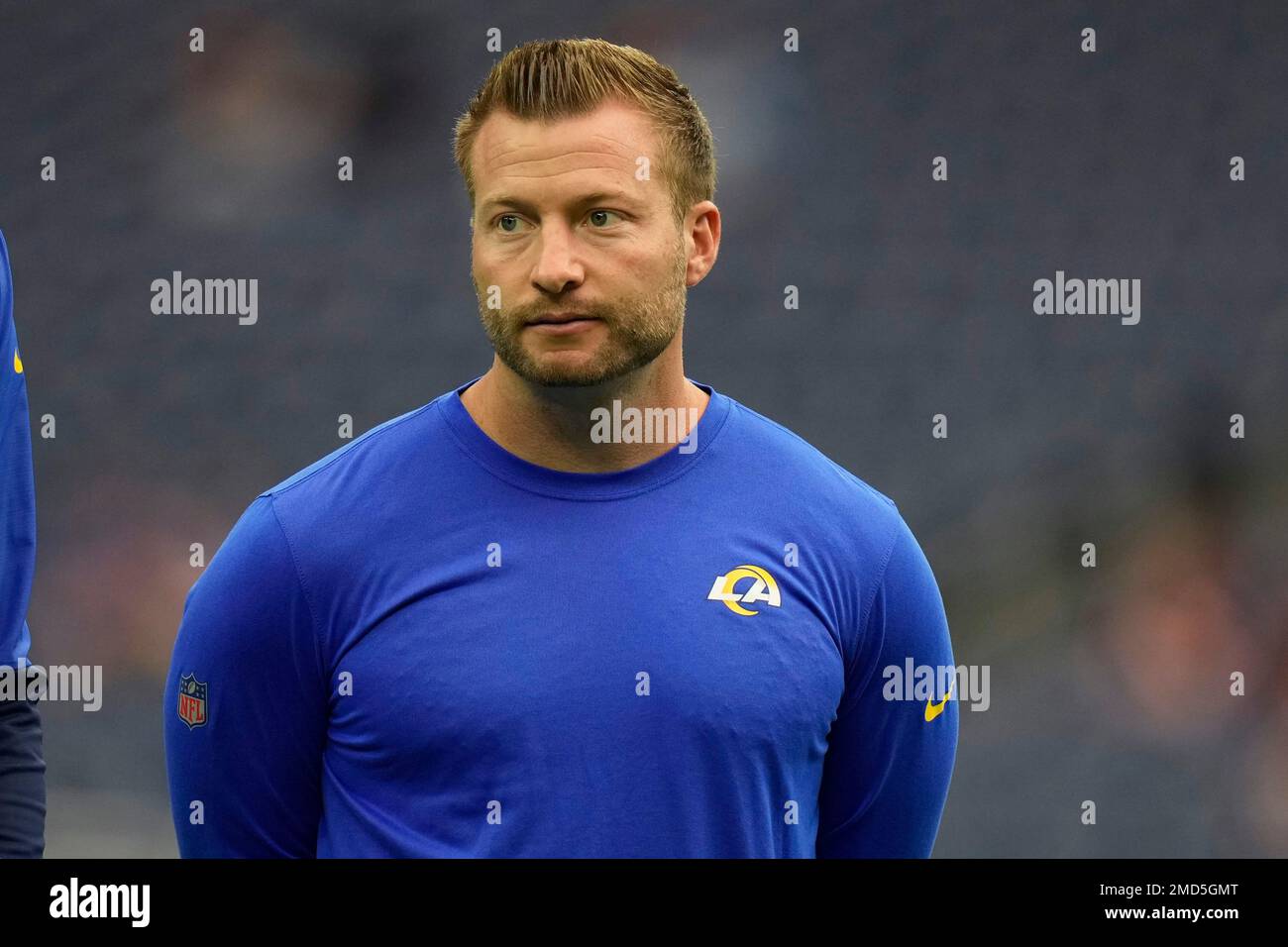 Los Angeles Rams head coach Sean McVay before an NFL football game ...