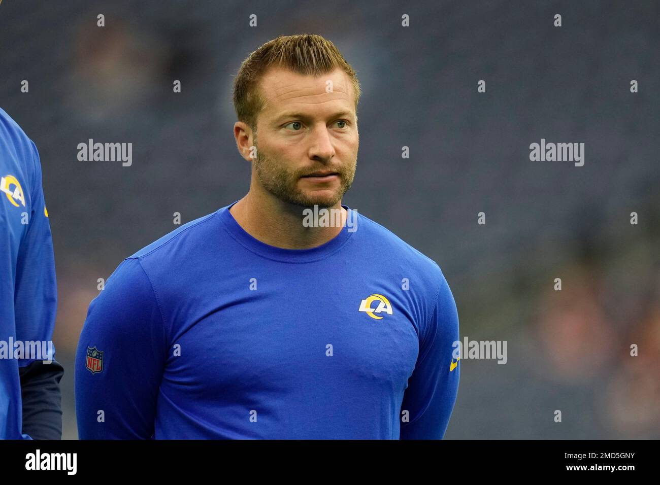 Los Angeles Rams head coach Sean McVay before an NFL football game ...