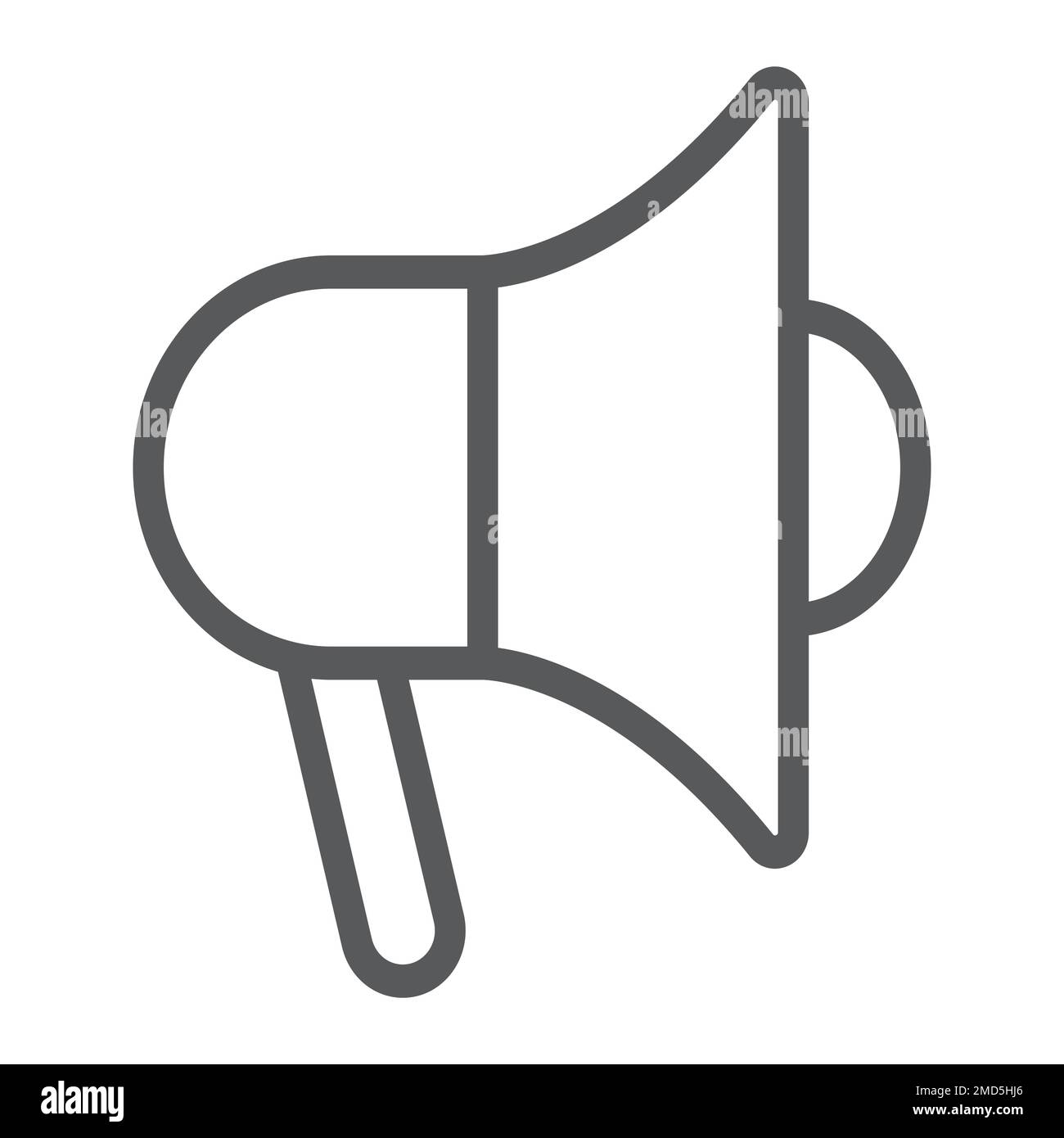 Promotion line icon, e commerce and marketing, megaphone sign vector ...