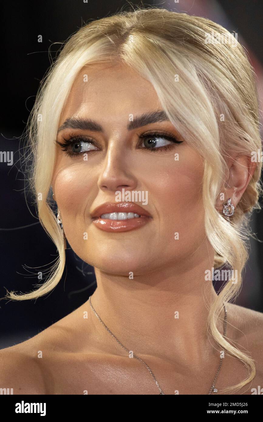 Lucy Fallon poses for photographer upon arrival at the Pride of Britain ...