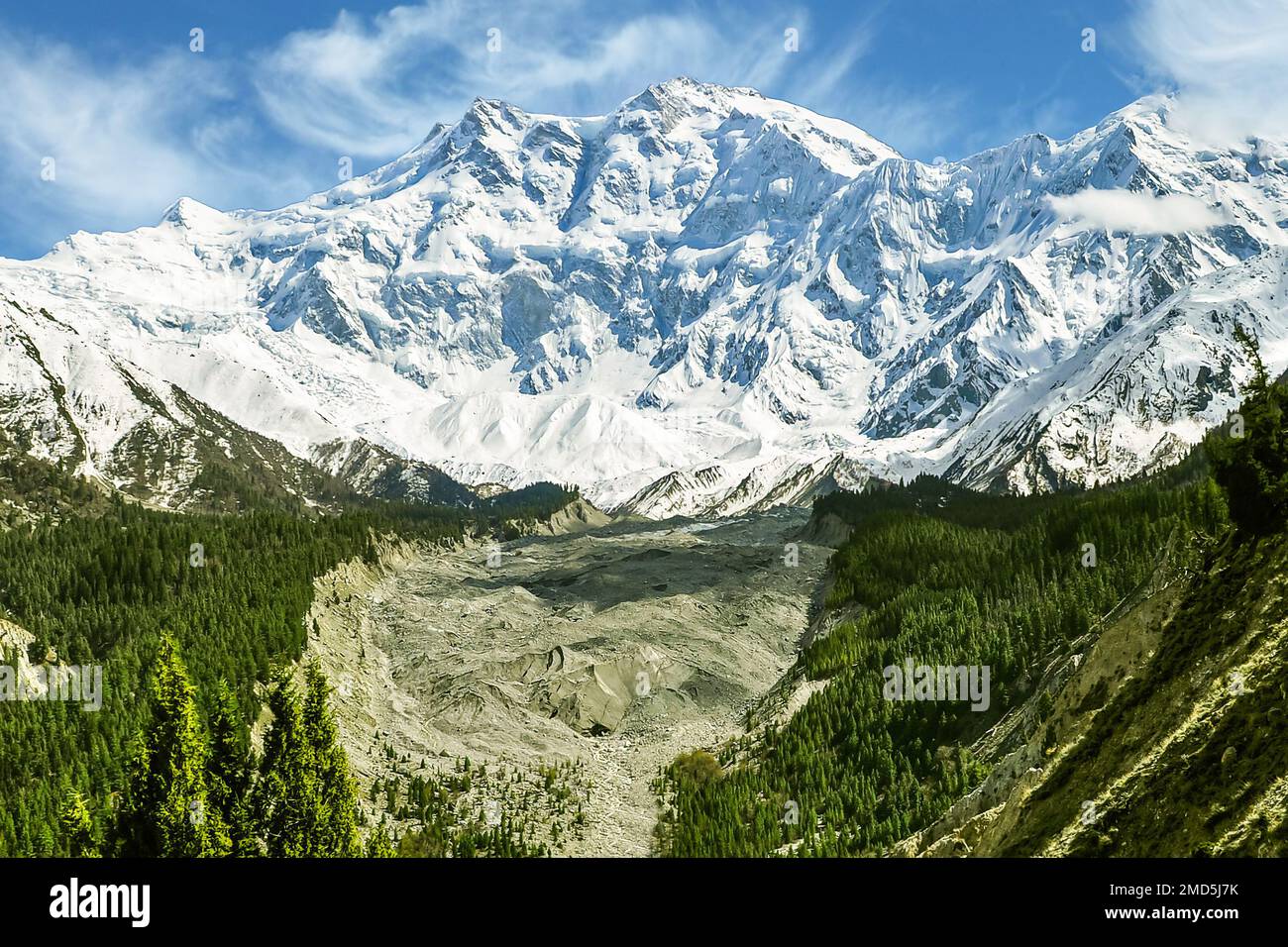 View of Nanga Parbat (Killer mountain) 8,126 m above sea level from the ...