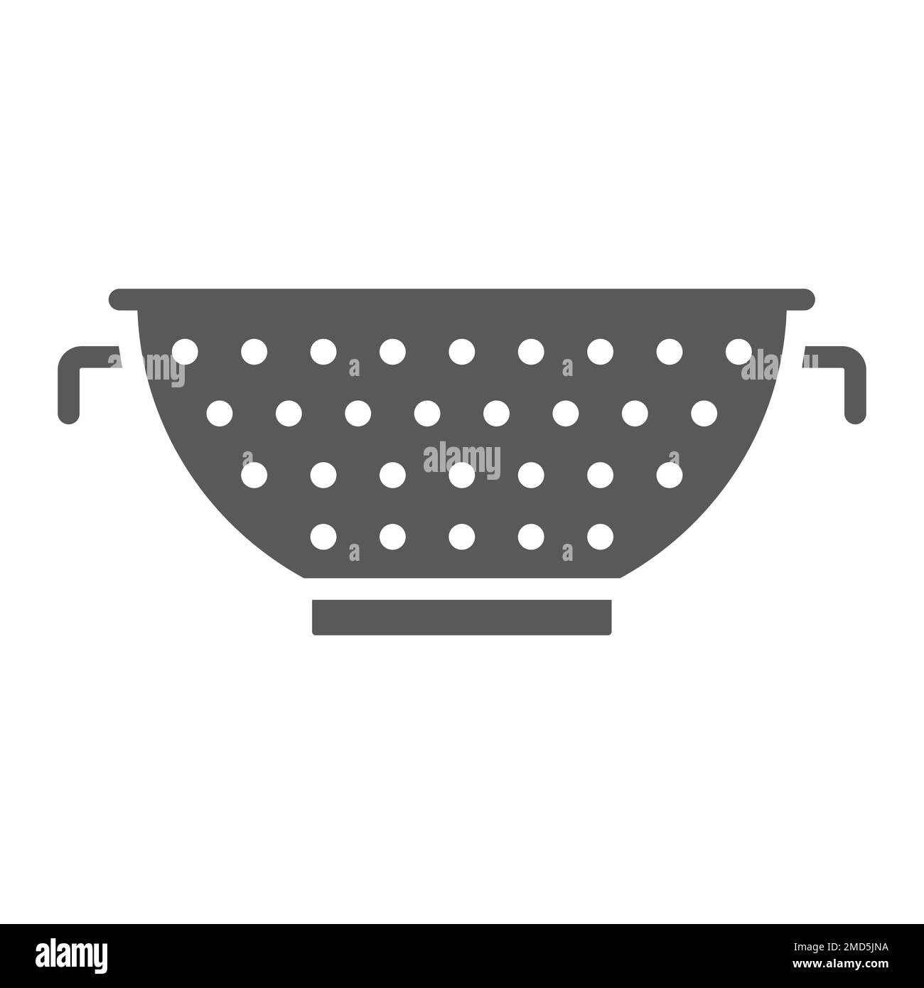 Colander glyph icon, kitchen and cooking, strainer sign vector graphics ...