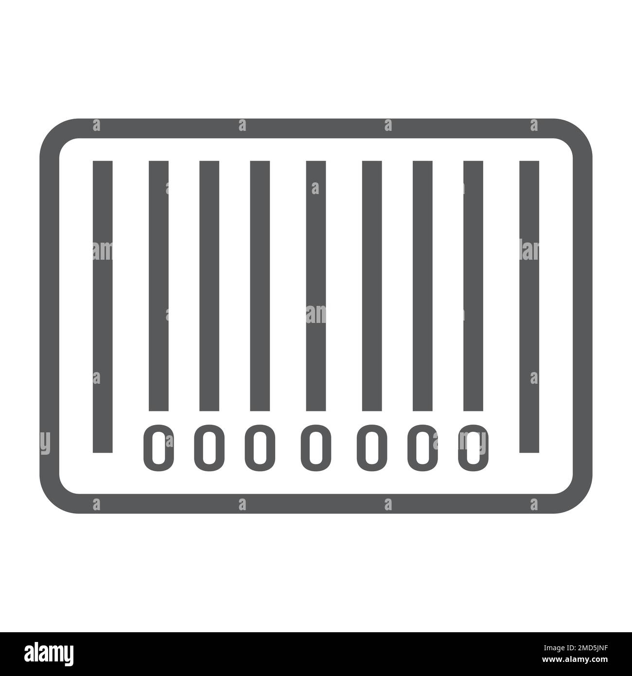 Barcode line icon, e commerce and marketing, scan sign vector graphics ...