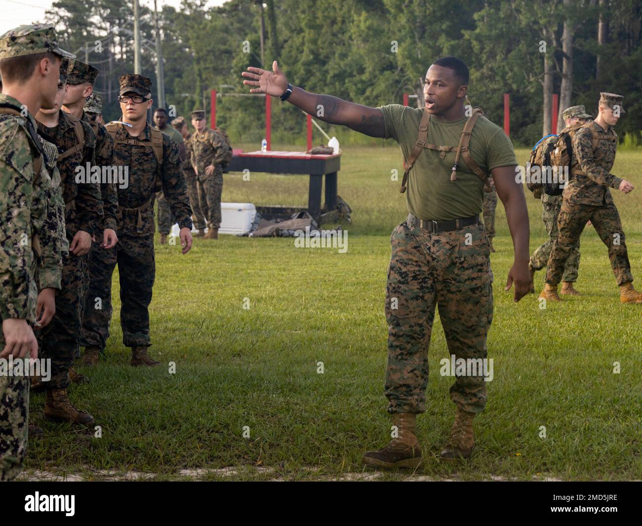 U.S. Marine Corps Gunnery Sgt. Thaddaeus Haney, an assistant Marine ...