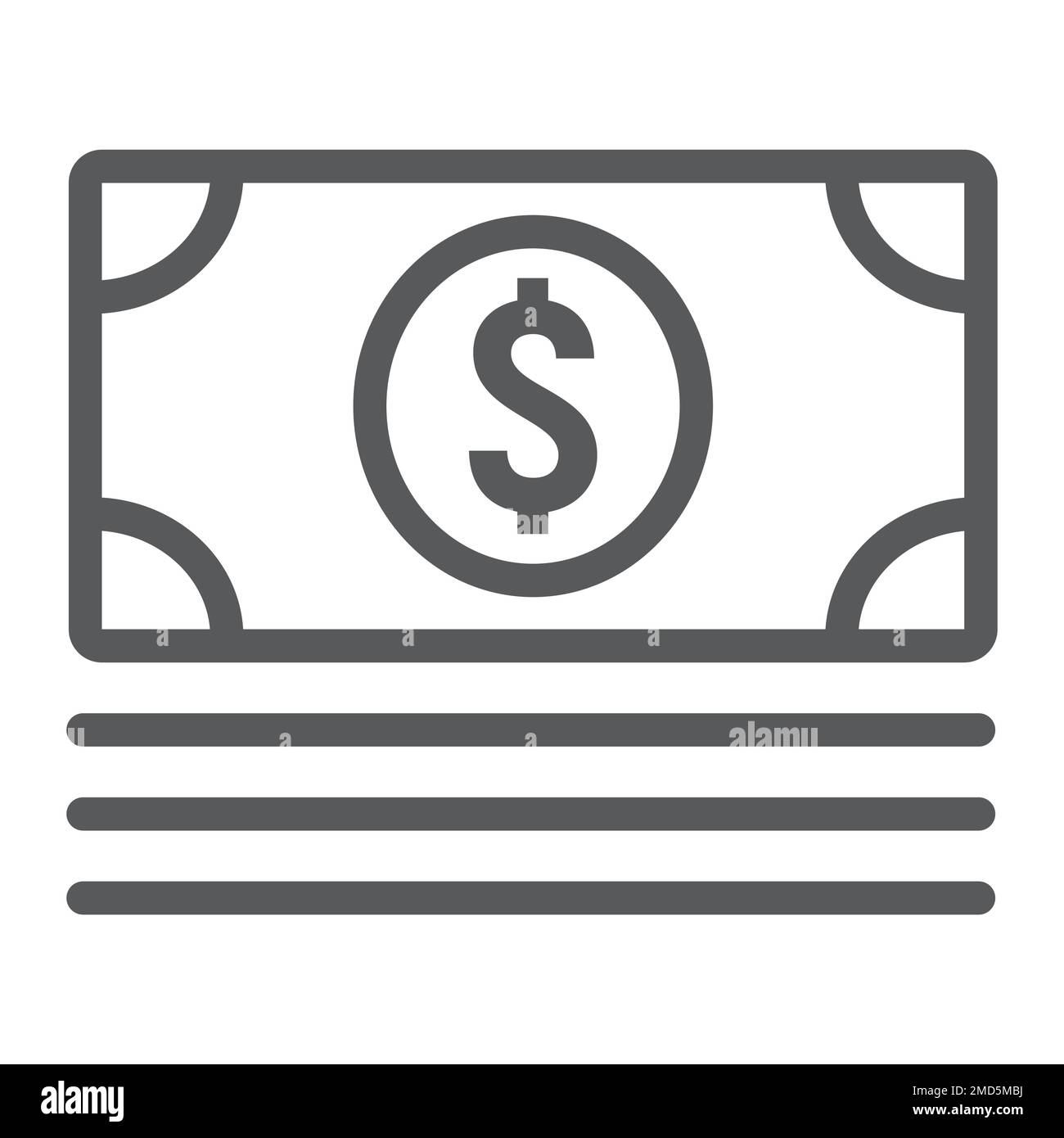 Money line icon, e commerce and marketing, dollar sign vector graphics ...