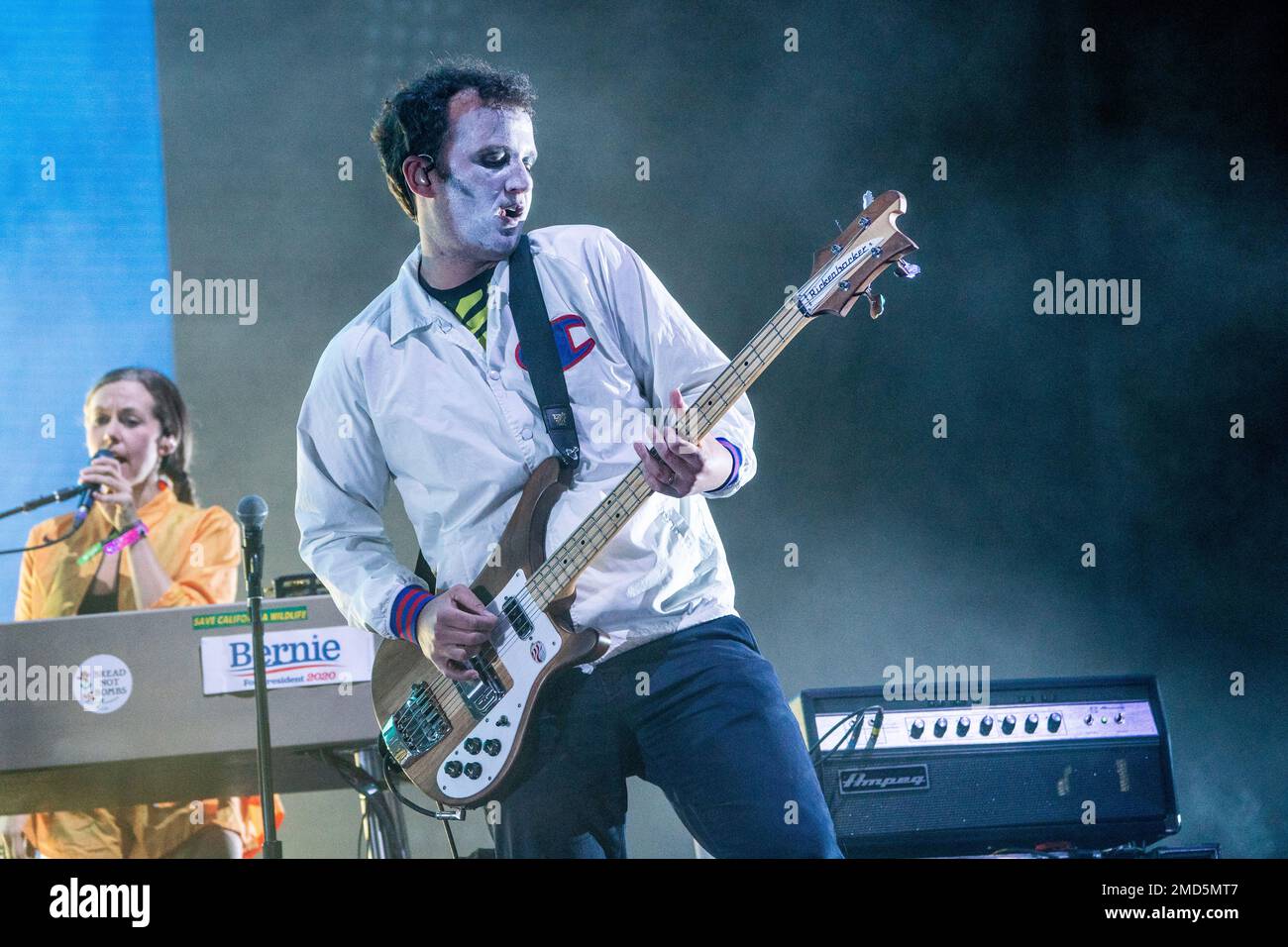 Chris Baio of Vampire Weekend performs at the Outside Lands Music ...