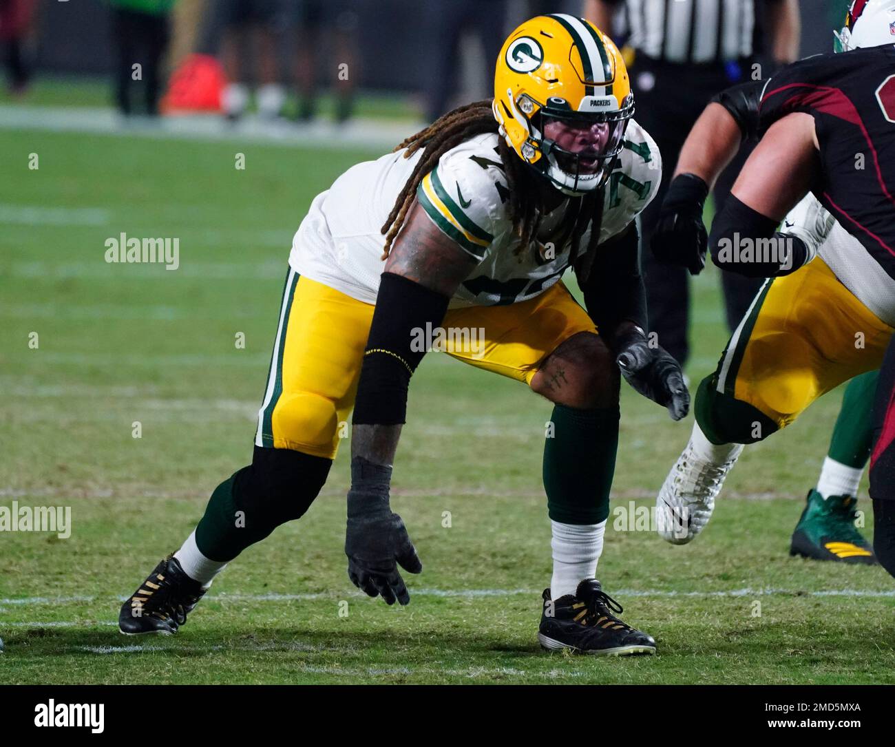 Green Bay Packers guard Royce Newman (71) during an NFL football game ...